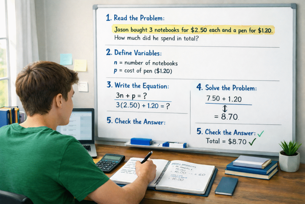 How To Solve Math Word Problems Step By Step
